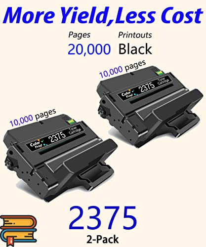 ColorPrint Compatible Toner Cartridge Replacement for Dell B2375DNF B2375 B2375DFW 2375 2375DNF 2375DFW Work with 593-BBBJ 593-BBBI 8PTH4 C7D6F B2375DN NWYPG Laser Printer (2-Pack, Black High Yield)