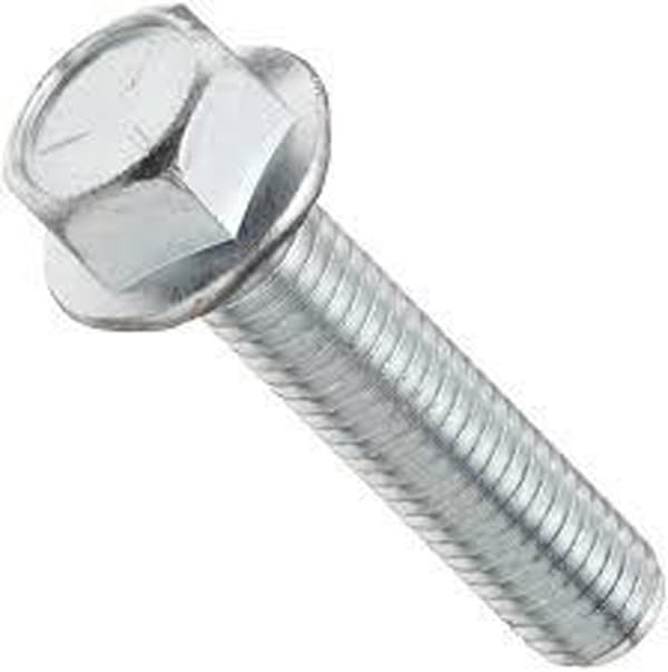 25 1/4-20" X 1" Serrated Flange Head Bolts Grade 5 Zinc Plated