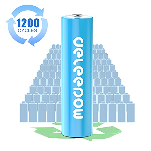 Deleepow AA Rechargeable Batteries NiMH, 3300mAh High Capacity Pre-Charged Double A Battery, 1.2V Low Self Discharge, Pack of 8