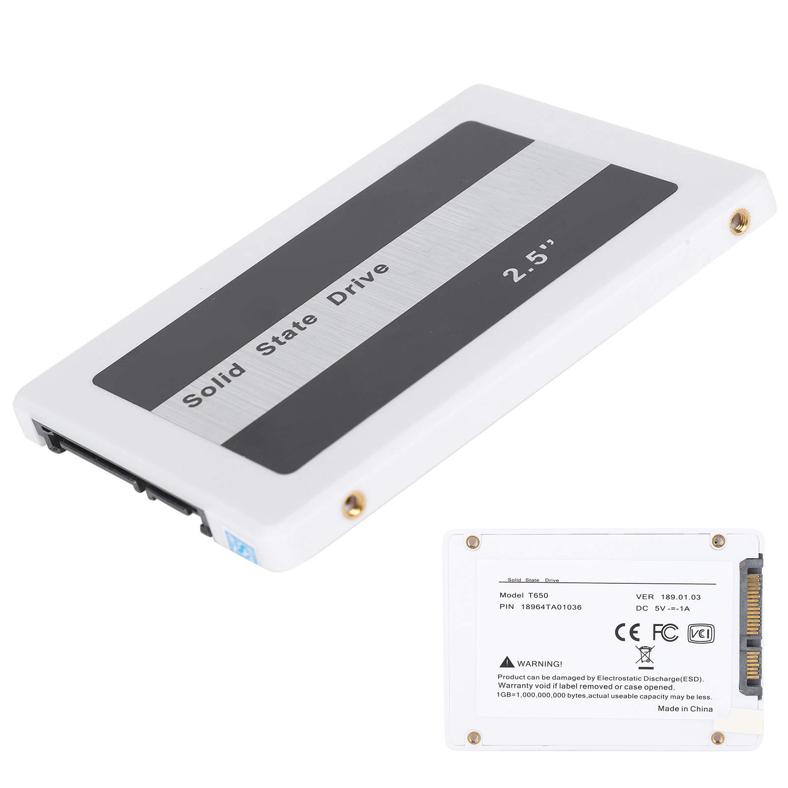 Dilwe1 2.5 Inch SATA3.0 Internal Solid State Drive SSD, Performance Hard Drive Compatible with Laptops, Desktops, Solid State Hard Disk Drive for Win 98SEME2000 VistaWINXP 7810OS X 8.6(8GB)