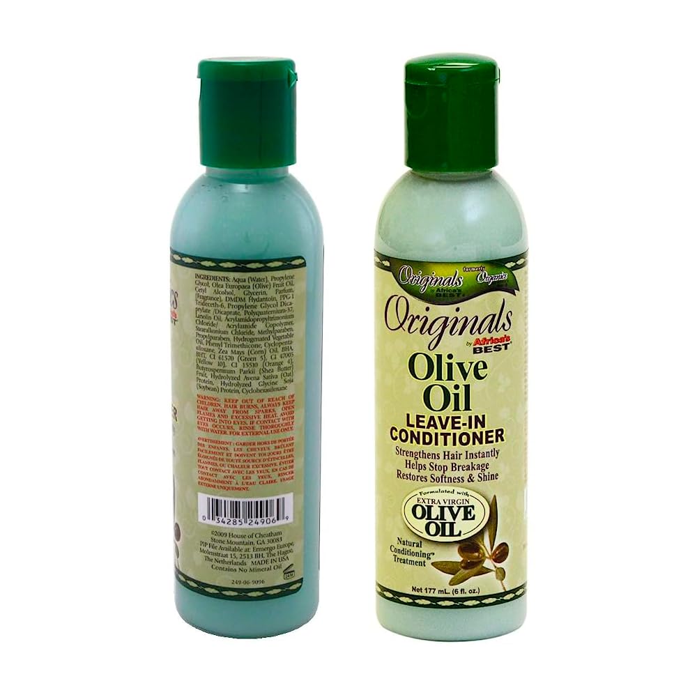 Africas Best Conditioner Originals Olive Oil Leave-In 6 Ounce (177ml) (2 Pack)