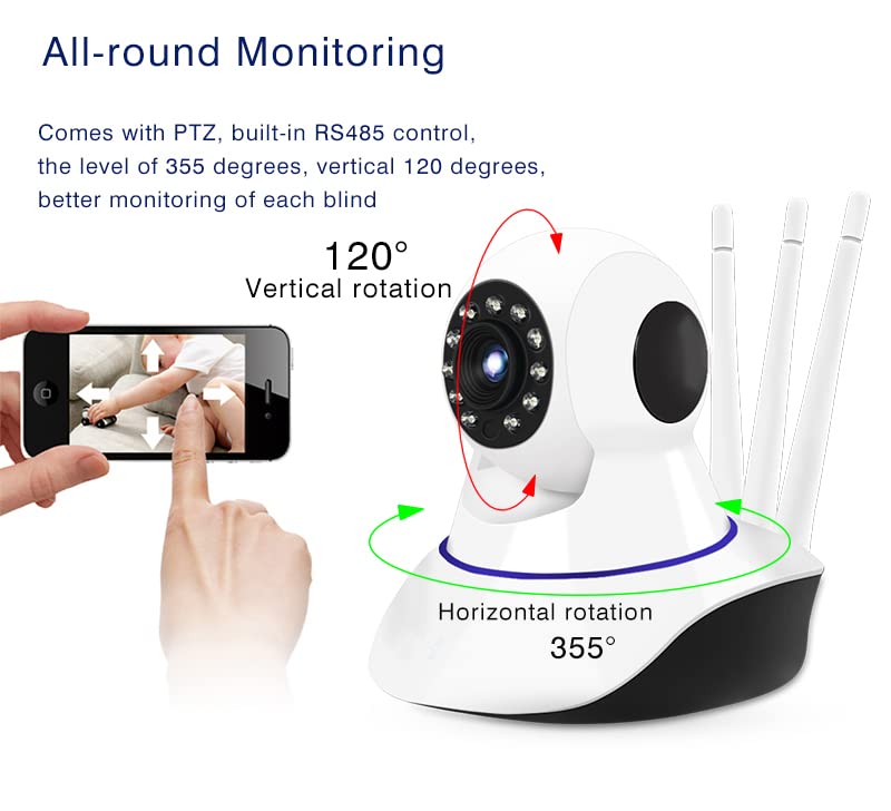 Assistive Technology Services WiFi IP Camera - Pan Tilt Daycare Caregiver Watch Live On Your Smartphone or PC