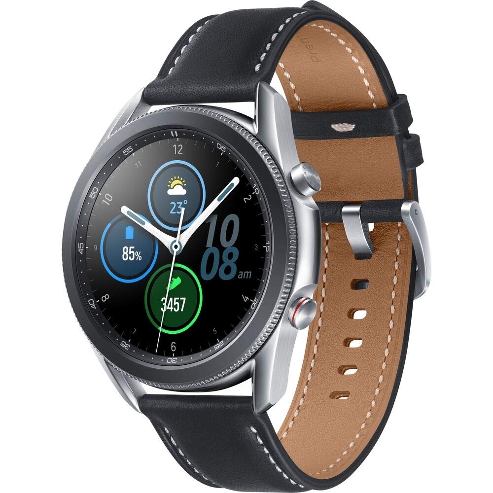 SAMSUNG Galaxy Watch3 GPS Smartwatch 45mm, Mystic Silver (Certified )