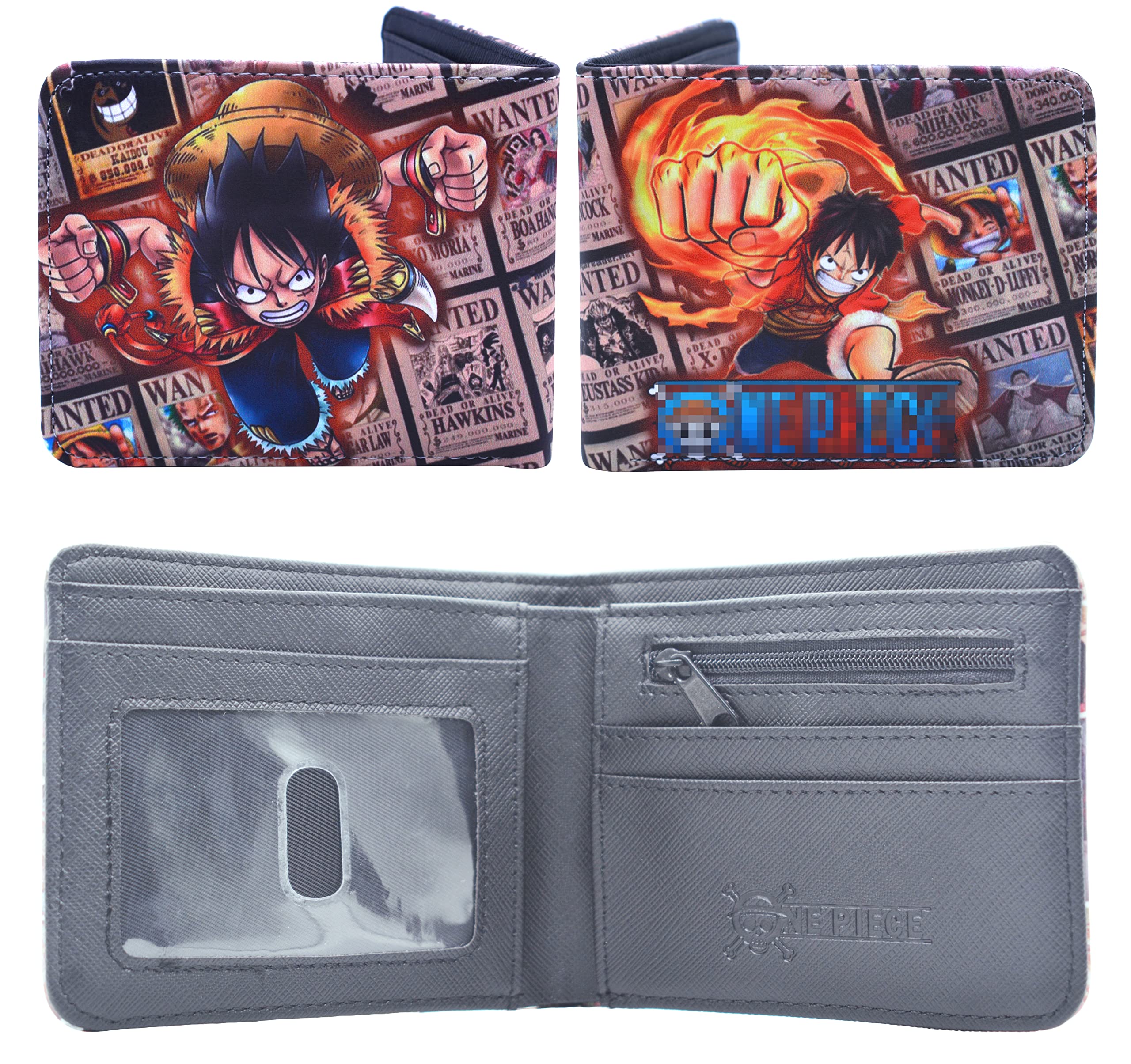 Amatensu Anime Characters Monkey D Luffy wallet Roronoa Zoro wallet Trafalgar D Water Law wallet Portgas D Ace wallet I