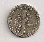 1945 Mercury Dime