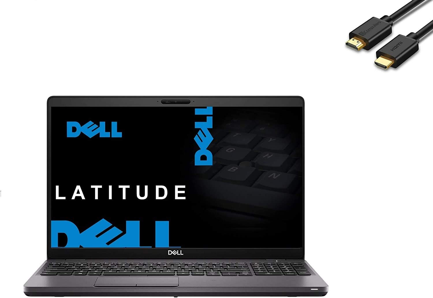 Dell Latitude 5000 5500 15.6 Full HD FHD 1080p Business Laptop (Intel Quad-Core i7-8665U, 16GB RAM, 512GB SSD) Backlit, Fingeprint, Type-C, HDMI, Webcam, Windows 10 Pro IST HDMI Cable (Renewed)