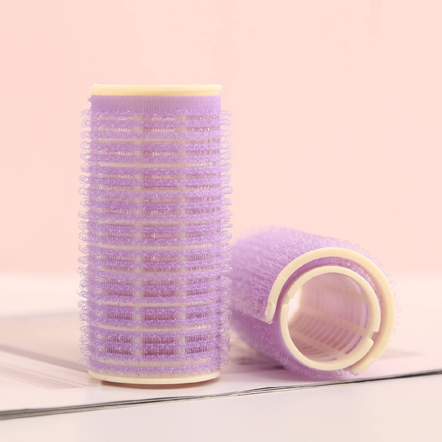 Hair Roller Curlers Bangs Self-Adhesive Hair Curling Styling Women DIY Makeup Tools 2Pcs Purple