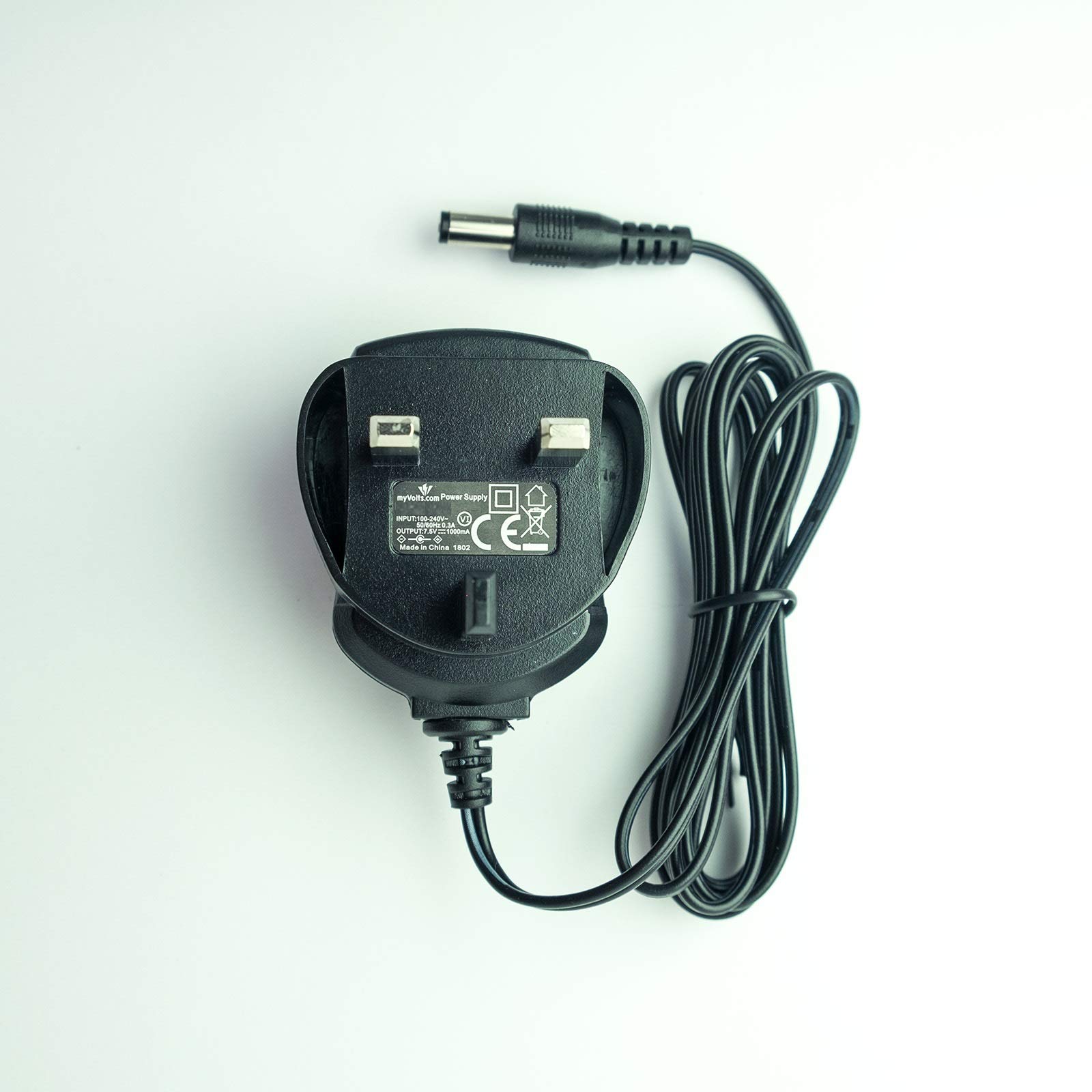 MyVolts 7.5V Power Supply Adaptor Compatible with/Replacement for Casio DH-100 Digital Horn - US Plug