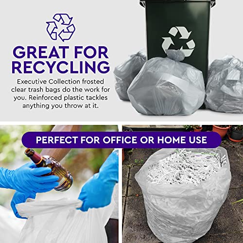 33 Gallon Trash Bags - 100 Count - 33" x 40" Clear Plastic Garbage Bags Tall Can Liners - Cleaning Products for Home, Office Bulk Trash, Light Residential or Commercial Waste, Indoor and Outdoor Use