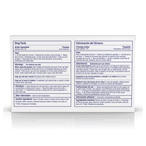Asepxia with Activated Charcoal Purifying Effect Acne Treatment Bar Soap with Salicylic Acid, 4 Ounce