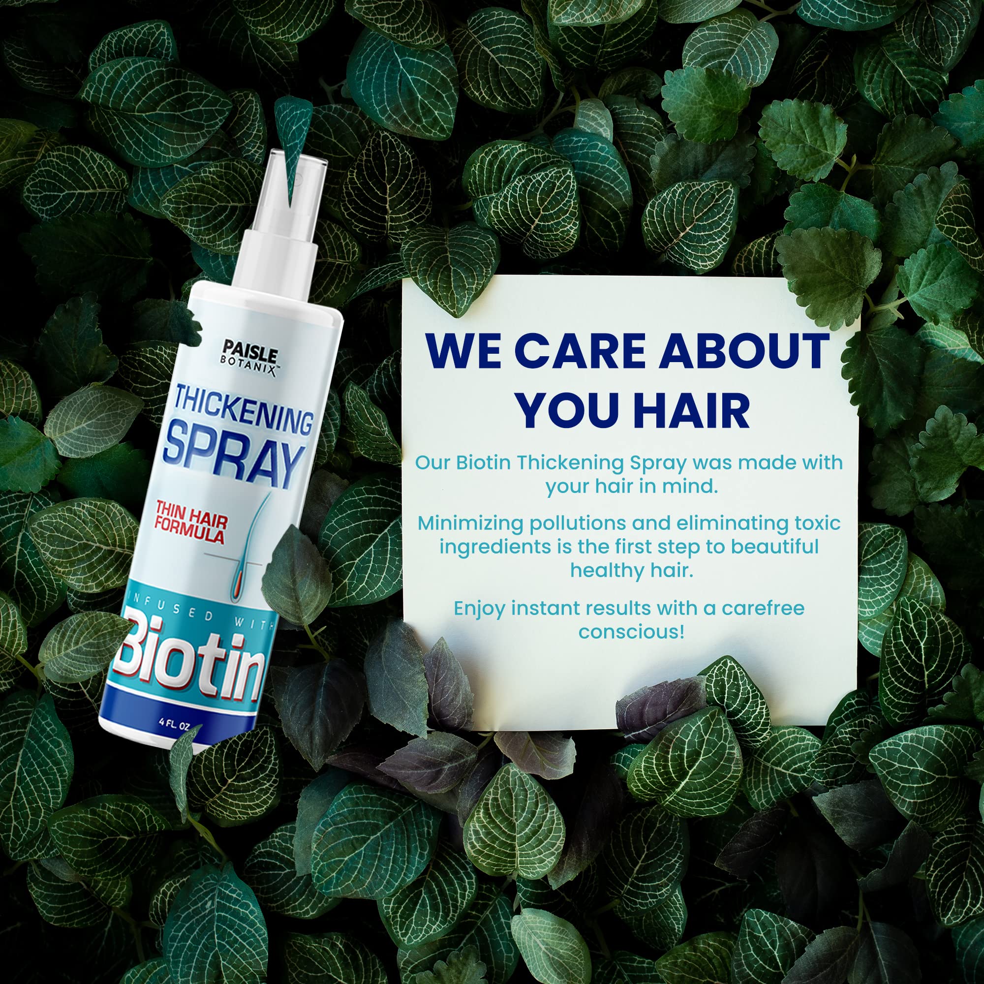 Biotin Hair Thickening Serum for Hair Growth and Volume - DHT Blocker for Hair Loss Prevention and Fine Hair Texturizing Spray
