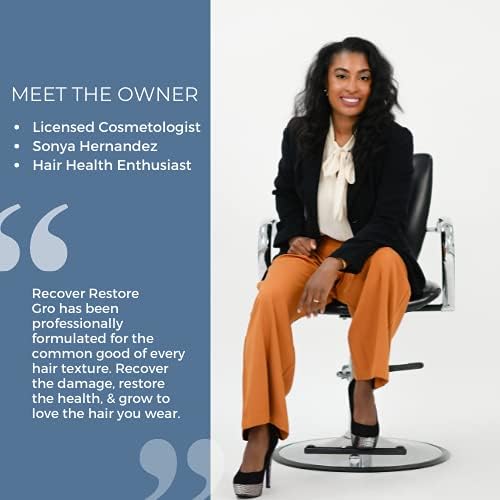 Recover Restore Gro Hydrating Shampoo | All hair types | Hair Growth | Sulfate Free | Vegan | Aloe Vera base | 8oz.