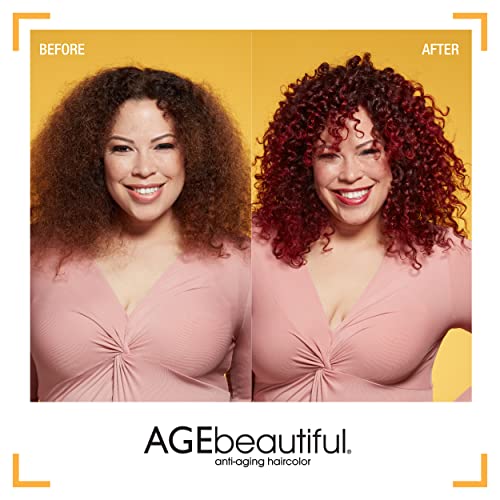 AGE beautiful Permanent Hair Color Dye Liqui Creme | 100% Gray Coverage | Anti-Aging Haircolor | Biotin for Thicker, Fuller Hair | Professional Salon Coloring | 9N Light Blonde