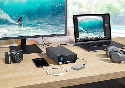 LaCie Portable SSD 2TB External Solid State Drive - USB-C, USB 3.2 Gen 2, speeds up to 1050MB/s, Moon Silver, for Mac PC and iPad, with Rescue Services (STKS2000400)