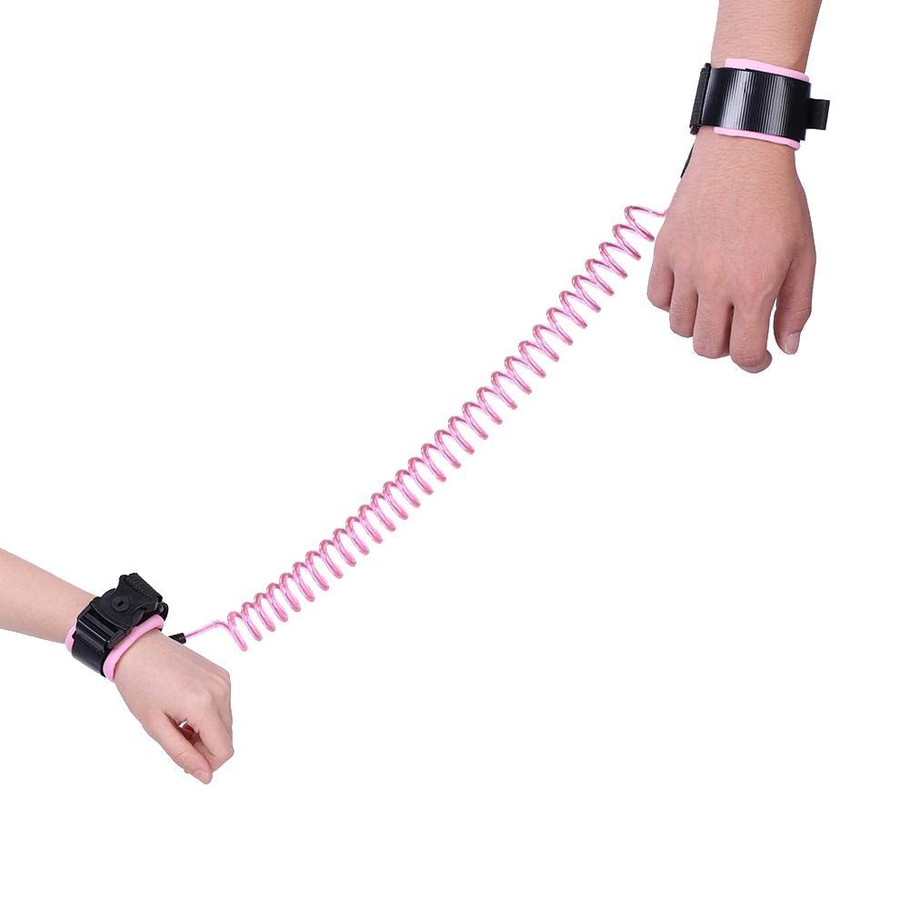 Anti Lost Wrist Link Safety Wrist Leash Loop Wristband Walking Harness with Safety Key Lock for Toddlers Kids Baby 2.5M(),Baby Bottle Holder, Universal Bag and Other Accessories