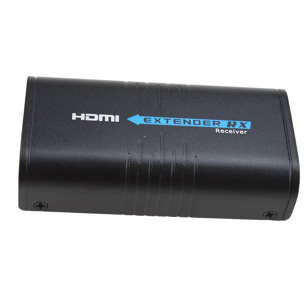 AGPtEK 1080P Full HD LKV373A HDMI 1080P Receiver for Extender Over CAT5E CAT6 LAN- Supports 100-120M Ethernet Bandwidth HDCP Compliant, extends HDMI Signal to TCP/IP