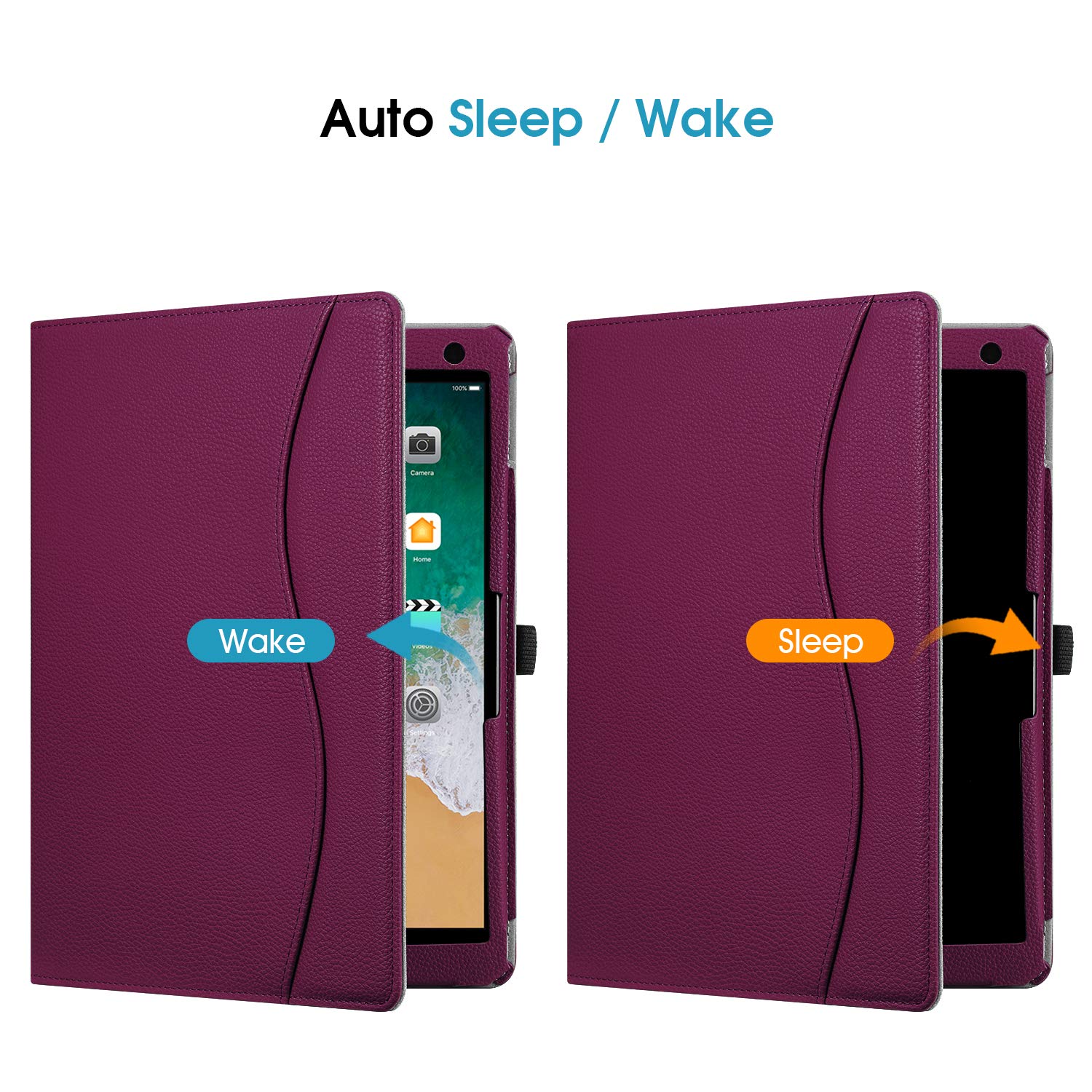 Fintie Case for iPad Air (3rd Gen) 10.5" 2019 / iPad Pro 10.5" 2017 - [Corner Protection] 360 Degree Rotating Smart Protective Stand Cover w/Pencil Holder, Auto Sleep/Wake, Purple