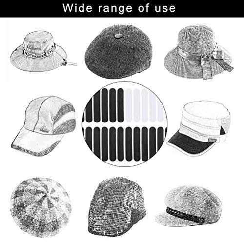 25 Pcs Hat Size Tape Self Adhesive, Hat Size Reducer High Density Foam Reducing Roll for Hats Caps Sweatband(Black and White)