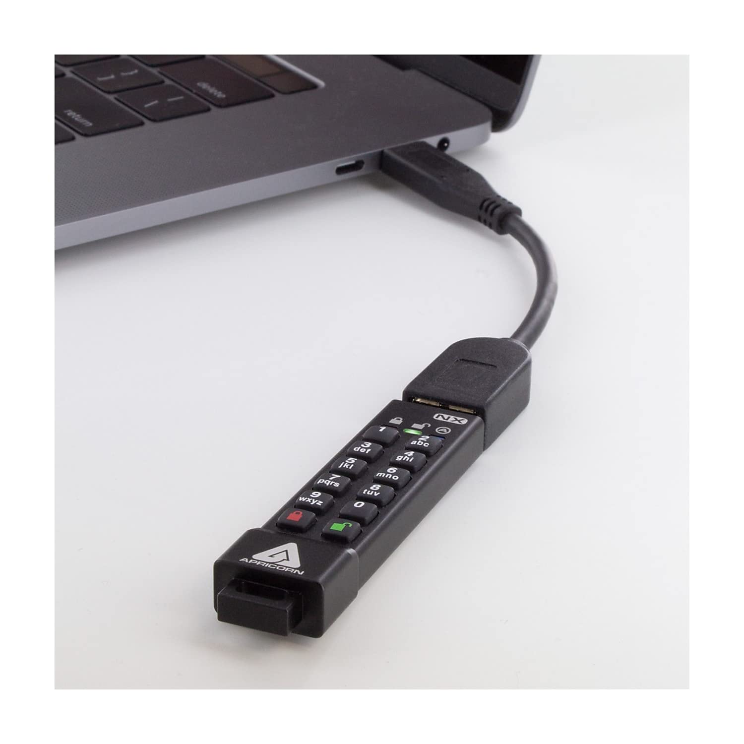Apricorn Aegis Secure Key 3 NX 32GB 256-Bit Encrypted FIPS 140-2 Level 3 Validated Secure USB 3.0 Flash Drive, ASK3-NX-32GB, black
