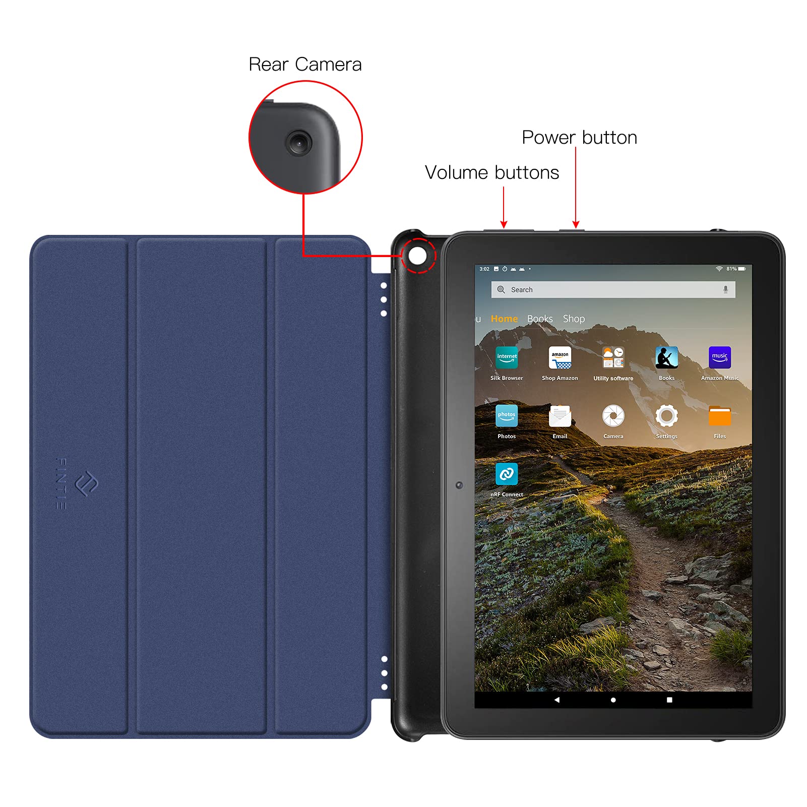Fintie Case for Amazon Fire HD 10 and Fire HD 10 Plus Tablet (Only Compatible with 11th Generation 2021 Release) - Ultra Lightweight Slim Shell Stand Cover Auto Wake/Sleep, Starry Sky