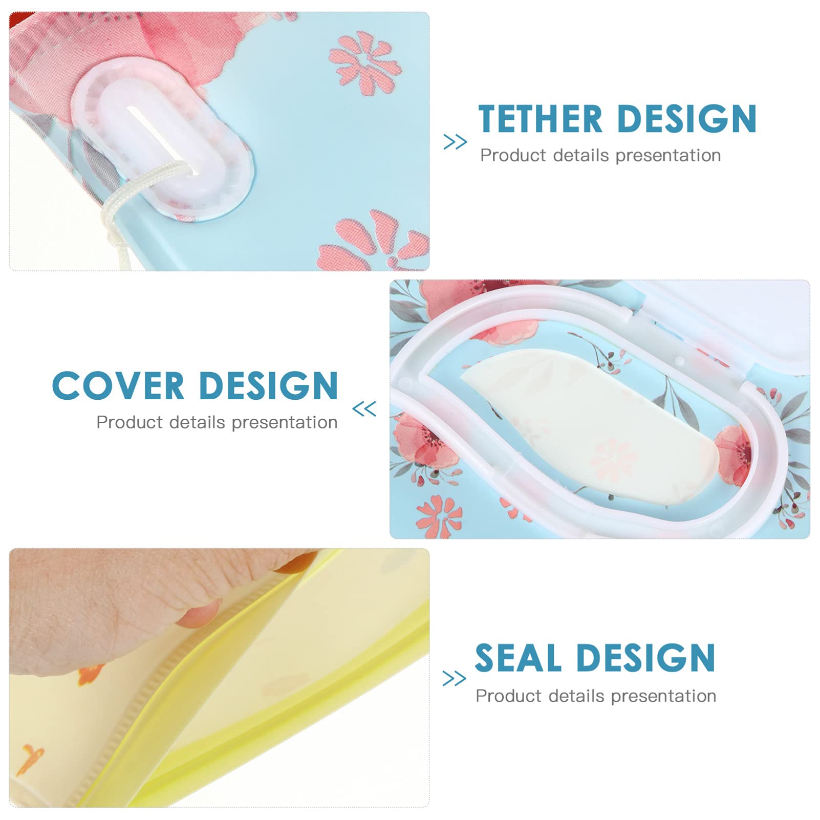 Healifty 4pcs Wet Wipe Pouch Dispenser Reusable Refillable Baby Wipes Bag Handy Travel Wipes Holder Case Diaper Bag