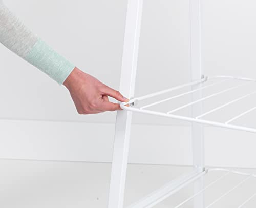 Brabantia - Linn Clothes Rack - Multi-Functional - Space Saver - Adjustable Shelves - Wardrobe Hanging - Drying Rack - Freestanding - Stable - White - Large