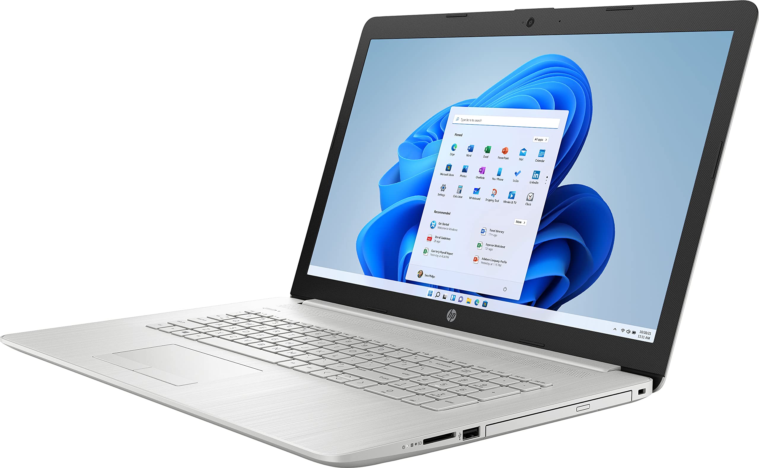 2021 HP 17.3'' HD+ Business Laptop, Intel 11th Gen Core i3-1115G4 Up to 4.1GHz (Beat i5-1035G4), 8GB DDR4 RAM, 256GB HDD, WiFi, HDMI, Webcam, Windows 11, Silver
