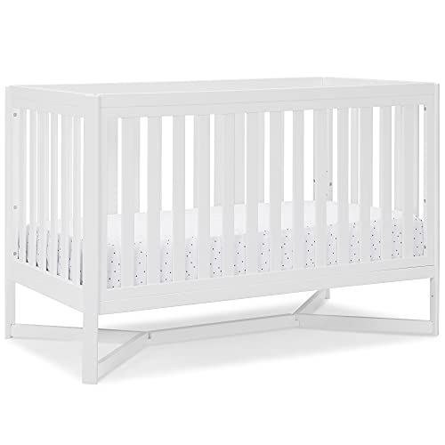 Delta Children Tribeca 4-in-1 Baby Convertible Crib, Bianca White