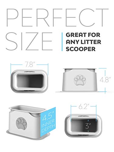 iPrimio Universal Cat Litter Scooper Holder - Durable with Heavy Scoopers Holding Stability - Kitty Litter Box Accessory - Works with All Plastic and Metal Cat Litter Scoops - Four Color Options