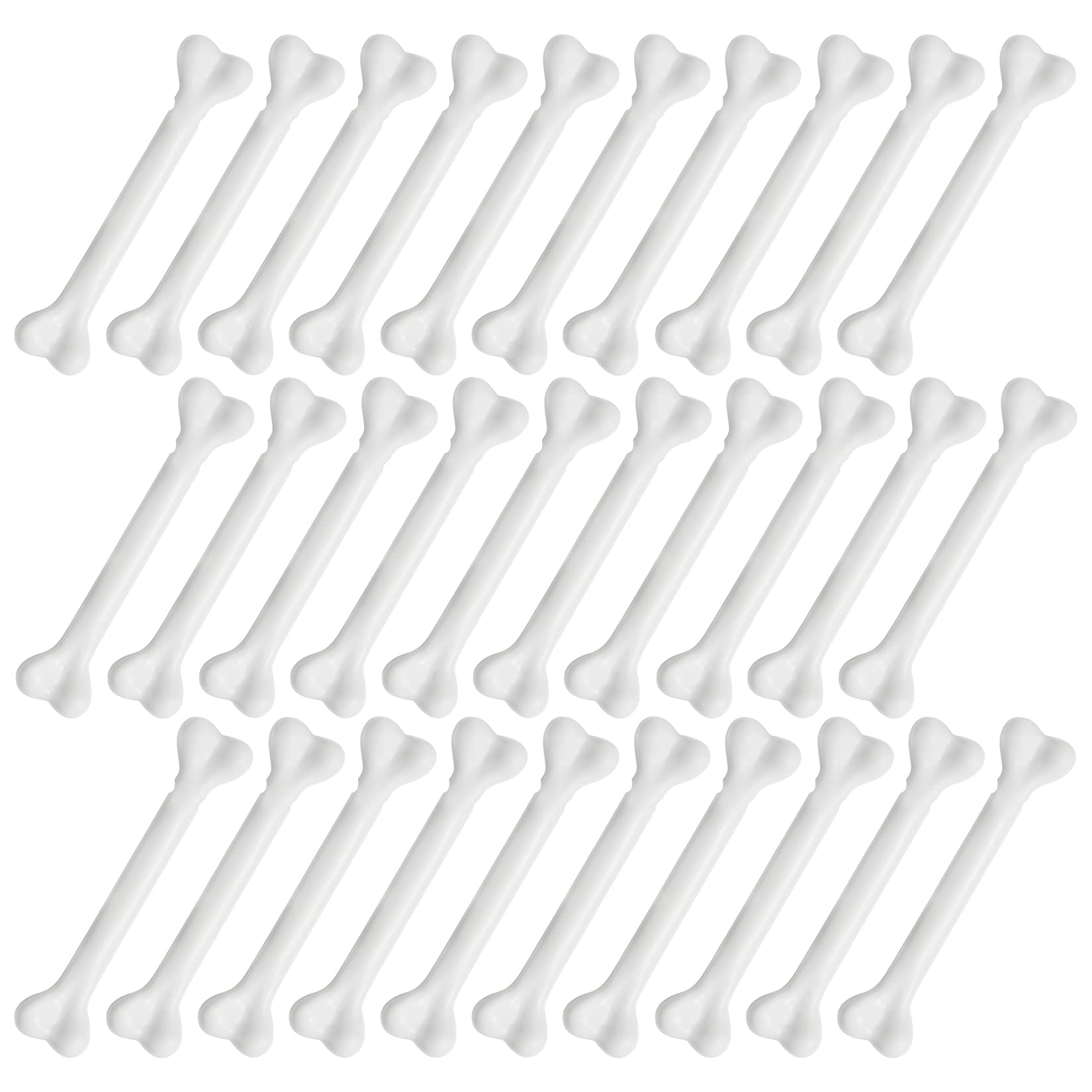 30pcs Plastic Bones Halloween Skeleton Costume Bones for Halloween Dress up Party Cosplay Ornaments Decoration Accessories
