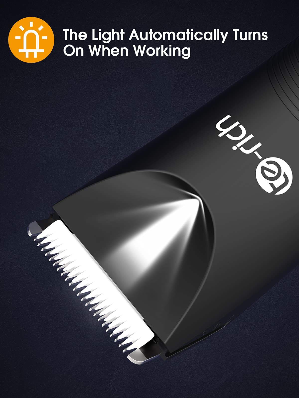 Te-Rich Body Groin Hair Trimmer for Men, Replaceable Ceramic Blade Heads, Waterproof Wet & Dry Clippers, LED Light and Standing Dock, Ultimate Male Hygiene Razor and Electric Body Shavers for Balls