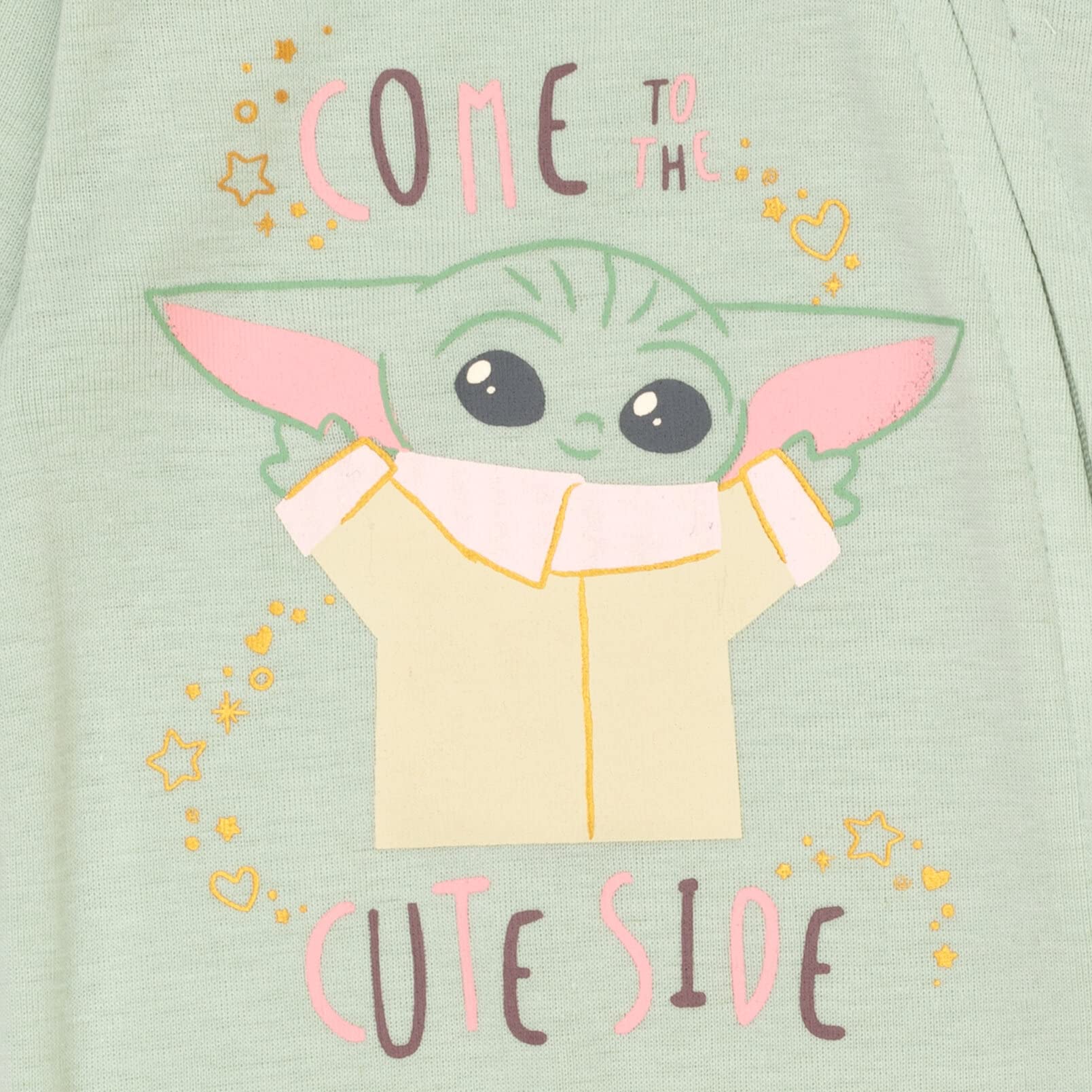 STAR WARS The Child Newborn Baby Girls 2 Pack Zip Up Sleep N' Plays Pink/Green 3-6 Months