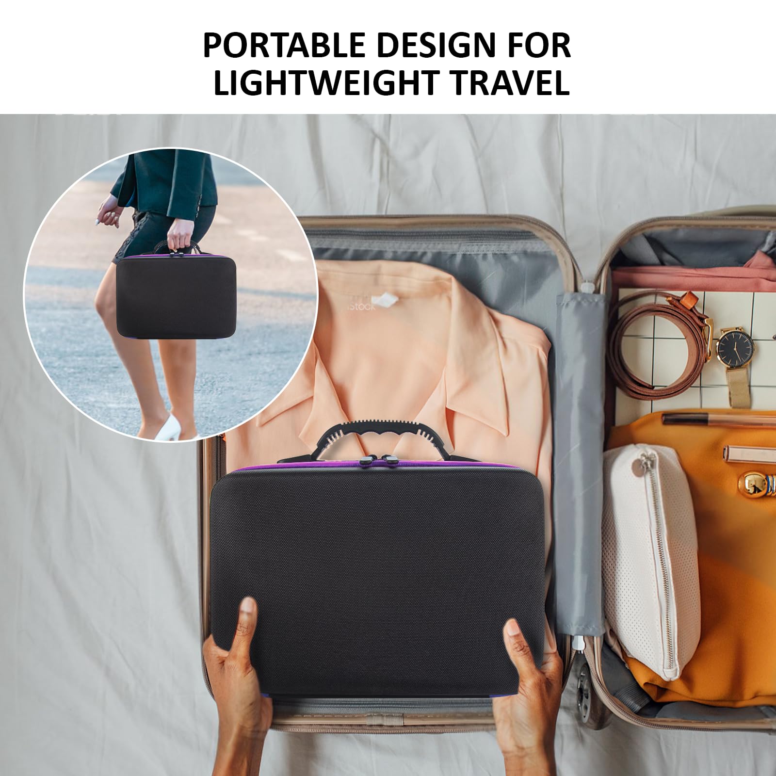 60 Bottle Essential Oil Storage Organizer Carrying Case, Essential Oils Holders Organizer Essential Oil Bag Holds 5ml 10ml 15ml Oils Bottle,Compatible with do Terra,Young Living,Vallejo,Army Painter