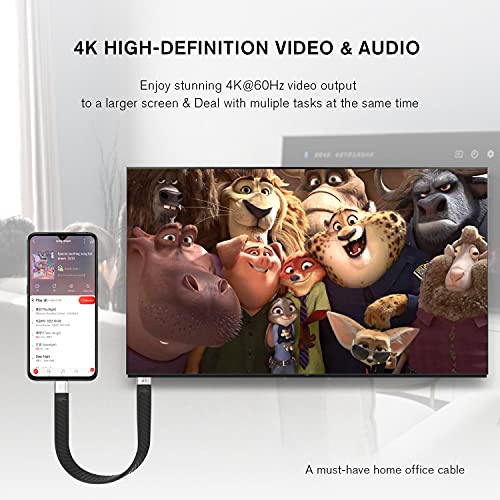 USB C to USB C Cable 0.45ft, Short USB C Cable(USB 3.2 Gen 2) Supports 100W Charging / 10Gbps Data Transfer / 4K@60Hz Display, USB C Charging Cable Compatible with Android Samsung Galaxy