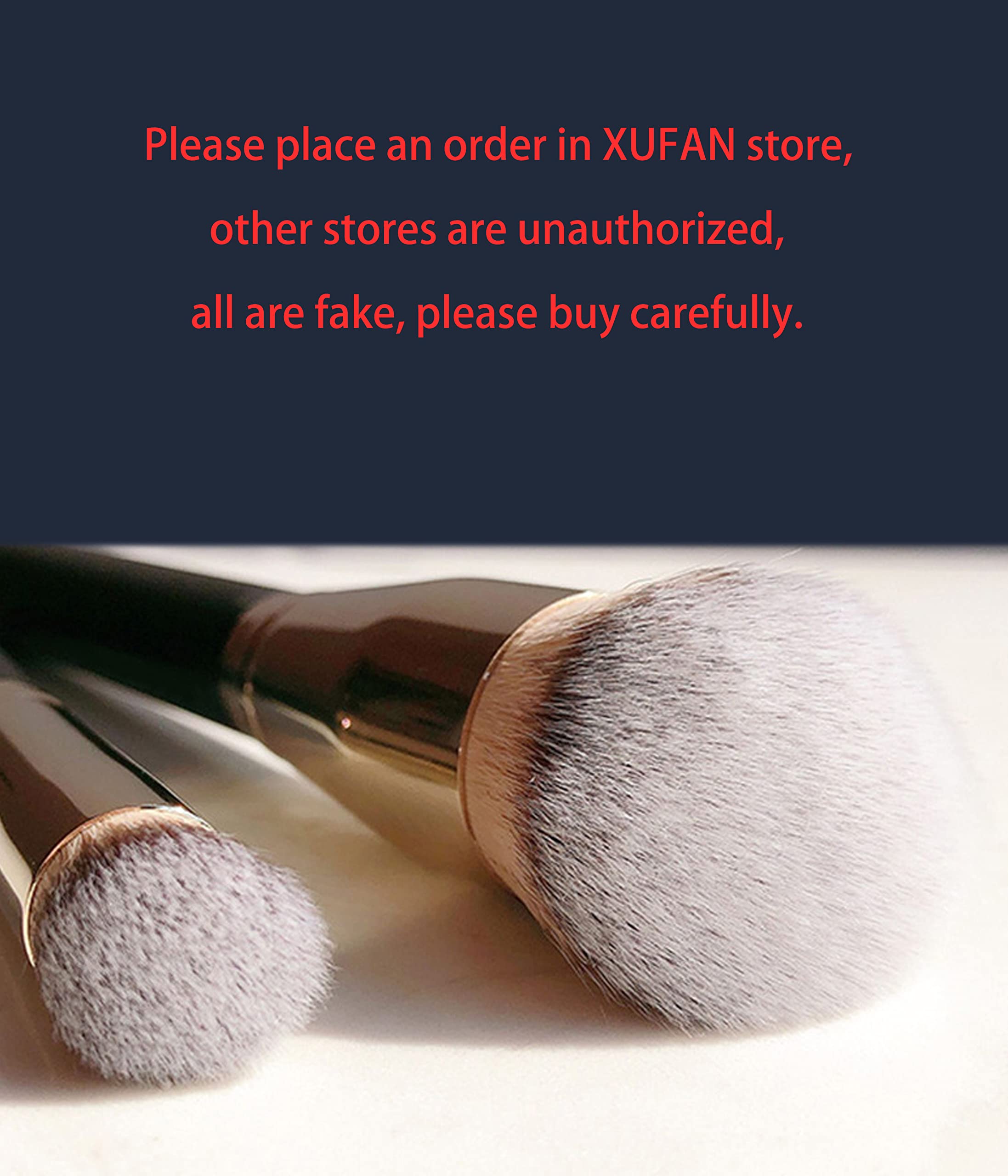 XUFAN 3PCS Foundation Concealer Brushes, Under Eye Mini Angled Brush, Nose Contour Brush, Small Makeup Foundation brushes