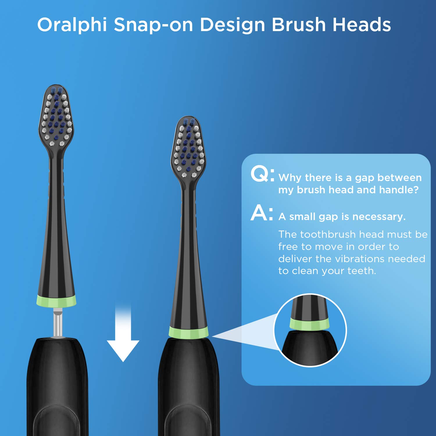 Replacement Toothbrush Heads for Waterpik Complete Care 5.0/9.0 (CC-01/WP-862), STRB-8WB, (8-Pack, Black)