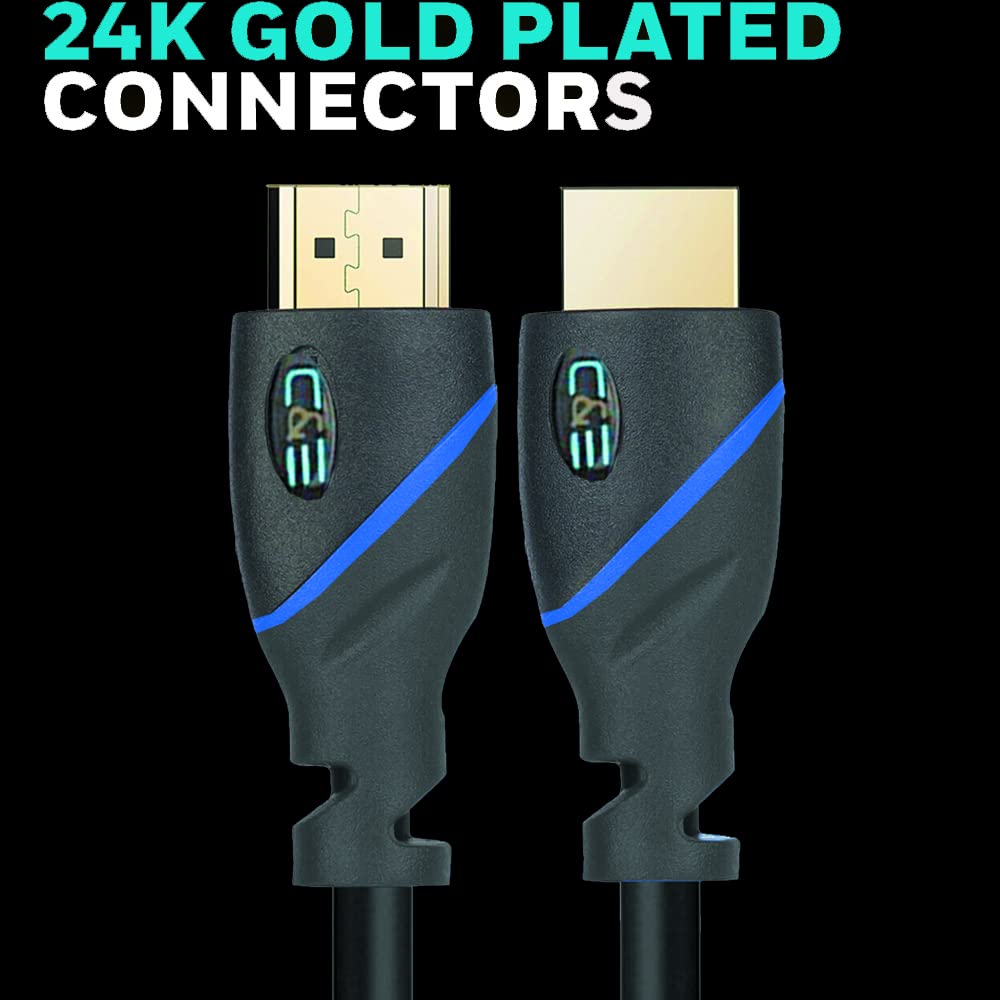60ft (18.3M) High Speed HDMI Cable Male to Male with Ethernet Black (60 Feet/18.3 Meters) Supports 4K 30Hz, 3D, 1080p and Audio Return CNE622446