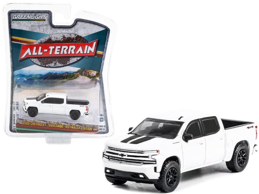 2020 Chevy Silverado RST Rally, Summit White - Greenlight 35230E/48-1/64 Scale Diecast Car
