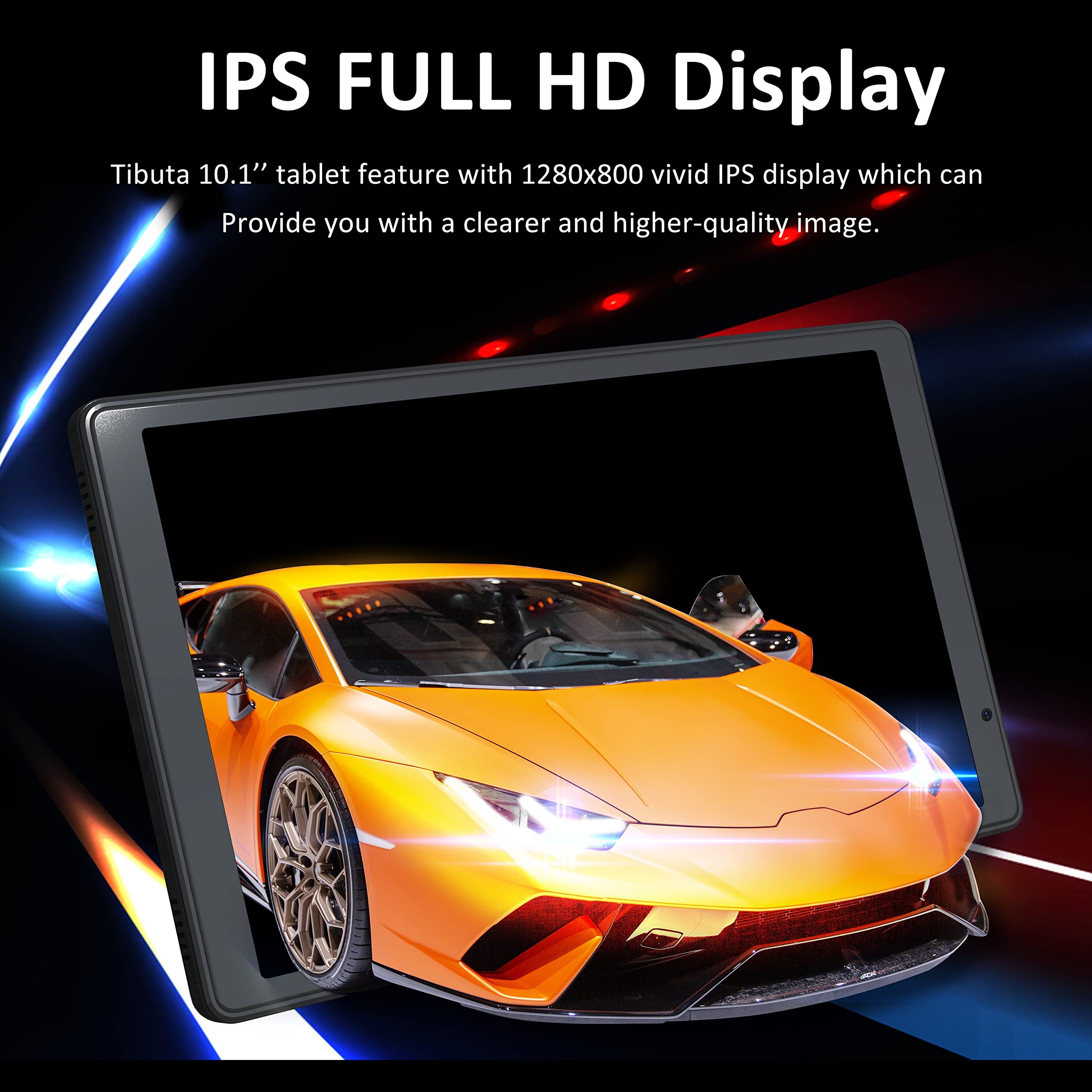 Tibuta Tablet 10.1" Android 11.0 Tablets, 2GB RAM 32GB ROM, Quad Core Processor, 5.0MP Front +8.0MP Rear Camera, 2022Bluetooth Tablets, Wi-Fi Tablet 6000mah Halloween,Christmas and New Year Gifts