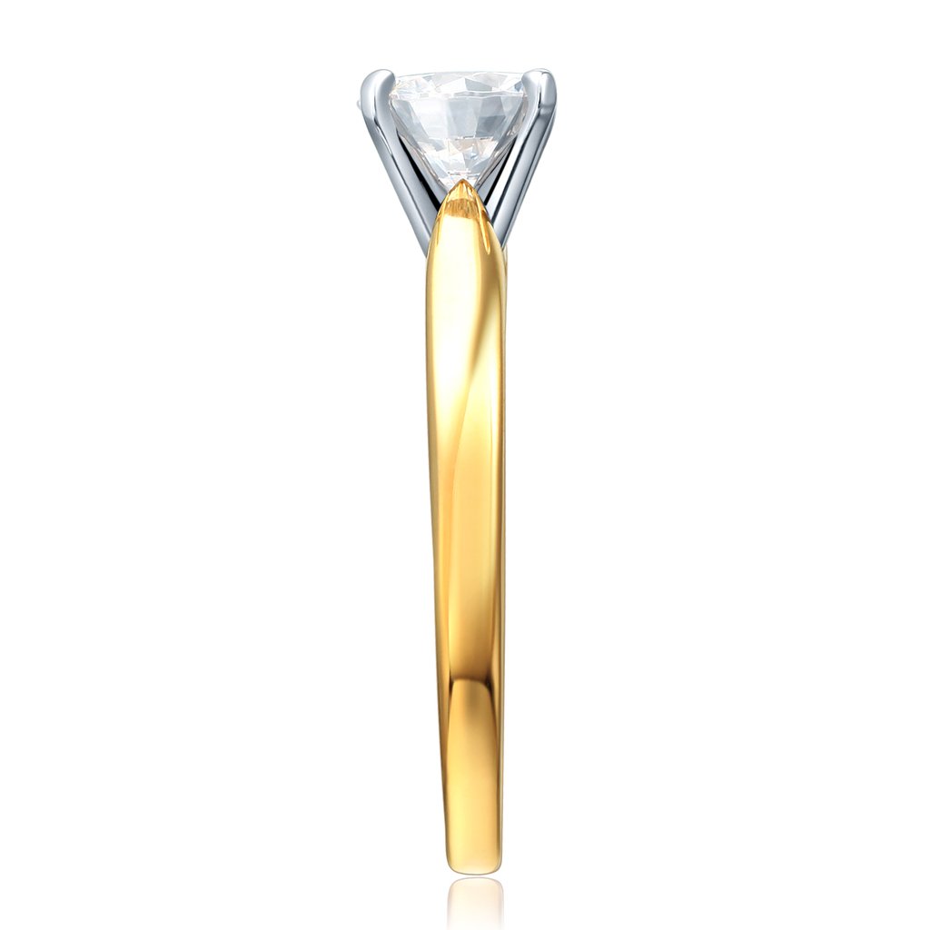 14k REAL Yellow Gold SOLID Wedding Engagement Ring - Size 6.5