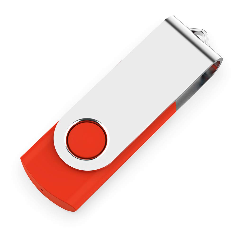 Aiibe 5 Pack 64GB USB Flash Drive 64 GB Flash Drives Thumb Drive Swivel USB Stick USB 2.0 Pen Drive (64G, 5 Mixed Colors: Black Red Yellow White Purple)