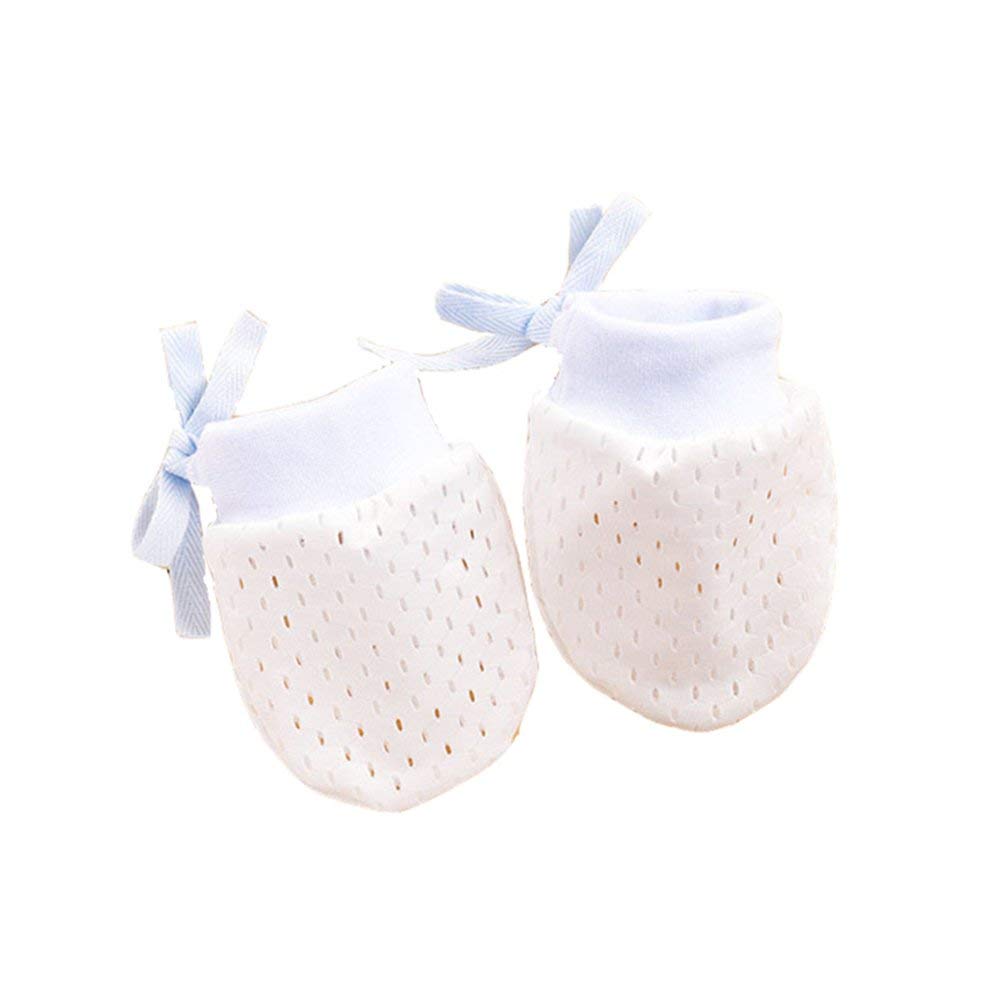 Aijian Pack of 6 Baby Mesh Gloves Cotton No Scratch Mittens for Unisex (3Colors/0-6Months)