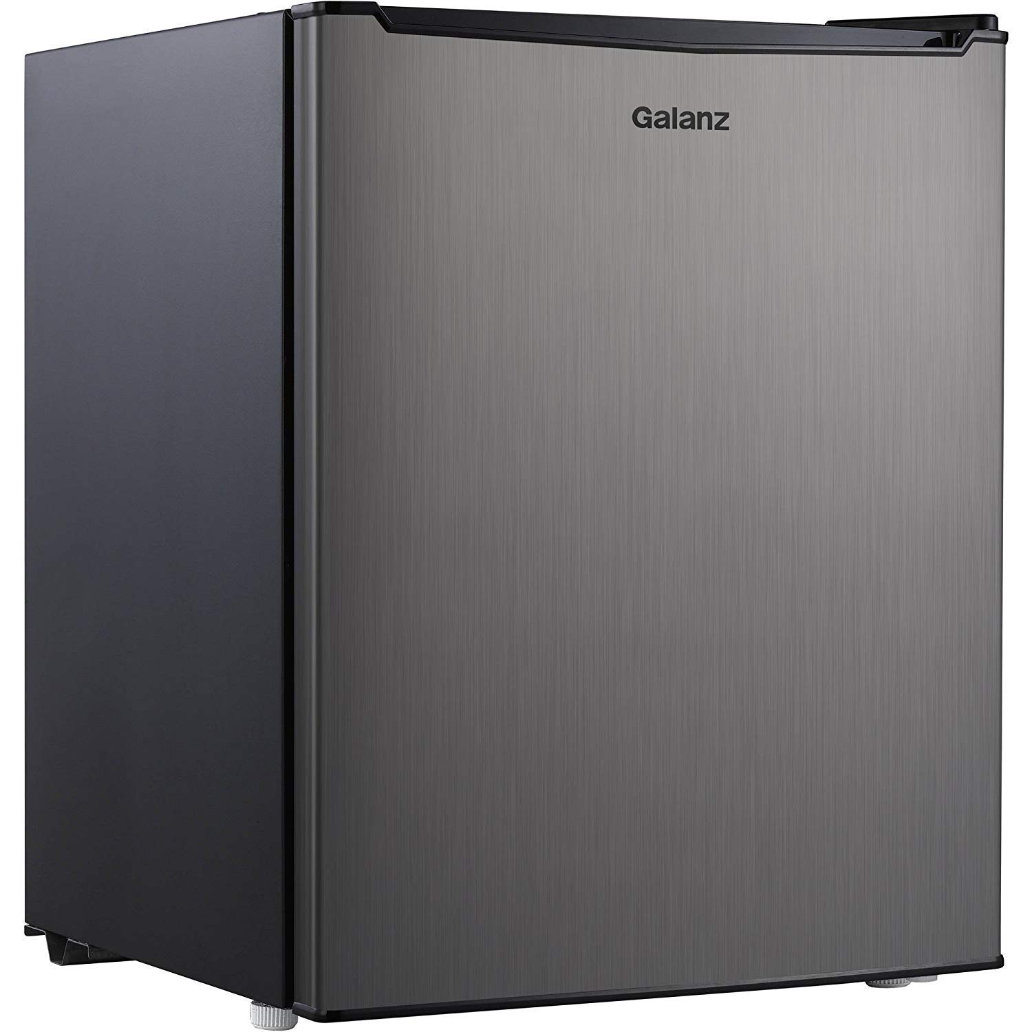 2.7 cubic foot compact dorm refrigerator Stainless Steel + Free Clean Fabric Cloth