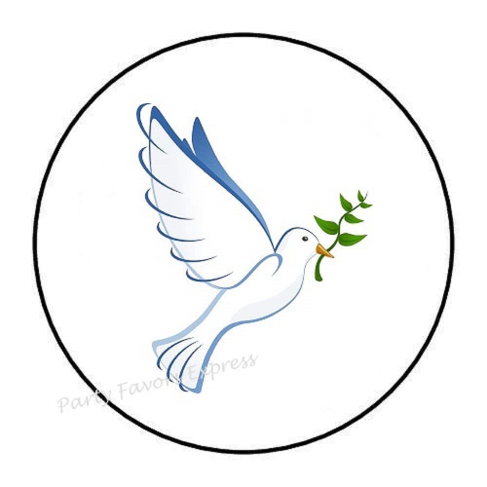 Dove Wedding Envelope Seals Labels Stickers 1.5" Round (180)