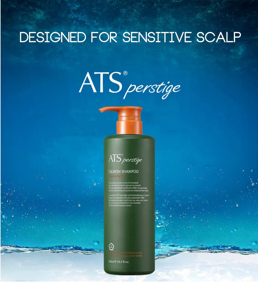 ATS Perstige Calmesh Shampoo - 600ML, Organic Aloe and Soothing Silicone Free Shampoo