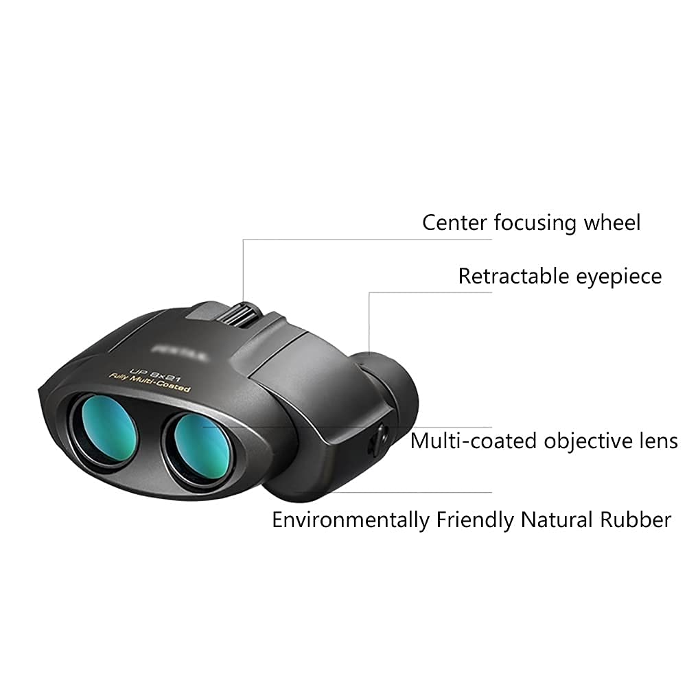 10x21 High-Resolution Compact Binoculars for Kids BAK-4 Prism FMC Lens for Bird Watching Outdoor Play Travel Handheld Telescope