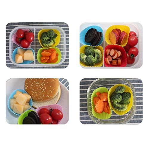 40 Pcs Silicone Lunch Box Dividers, Bento Bundle Lunch Box Dividers for Kids Lunch Accessories,Bento Box Accessories for Kids,reusable.