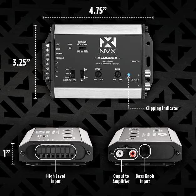 NVX XLOC22X 2 inputs / 2 outputs High Voltage Active Line Output Converter with Impedance Matching