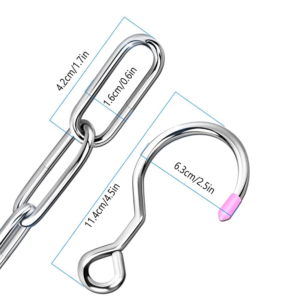 2-pcs Stainless Steel Chains, Hanging Chains, Lifting Drying Chains, Thicker Drying Ropes, Hanging Chains, Stainless Steel Drying Racks, Home Decoration (2-pcs 1m)