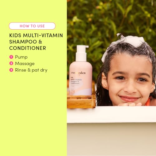 Evereden Kids Shampoo and Conditioner 2 in 1: Melon Juice, 10.1 fl oz. | Gentle Kids Skin Care | Non-toxic and Clean Ingredients